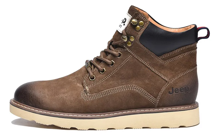 Jeep Martin Boot Men Khaki - POIZON