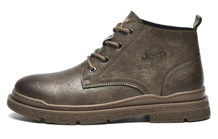 Jeep Martin Boot Men Khaki - POIZON
