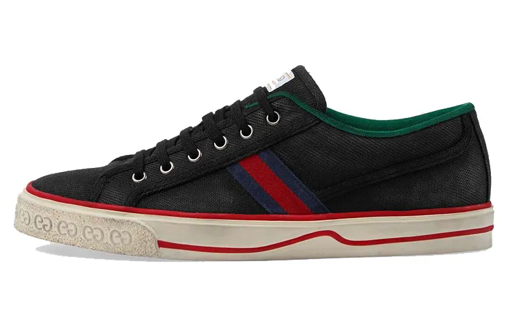 GUCCI Tennis 1977 Sneakers Skate shoes Black Male - POIZON