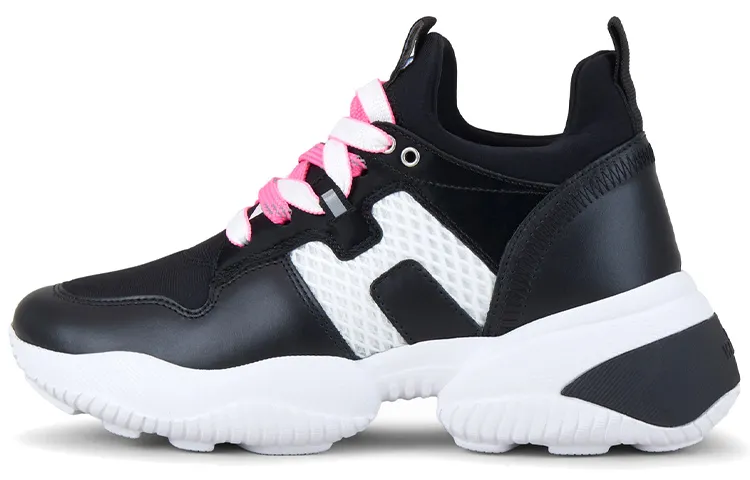 HOGAN Interaction Lifestyle Shoes Women's Low-top Black/white - POIZON