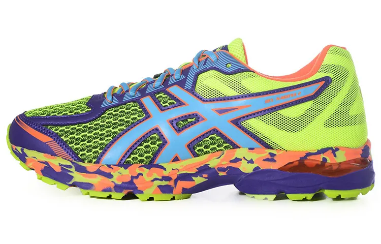 Asics Gel-Nagoya 2 Running Shoes Men Low-Top Neon Green/Blue - POIZON