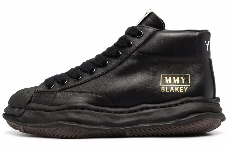 Mihara Yasuhiro Blakey High Cut Sneakers Black Skate shoes Male - POIZON