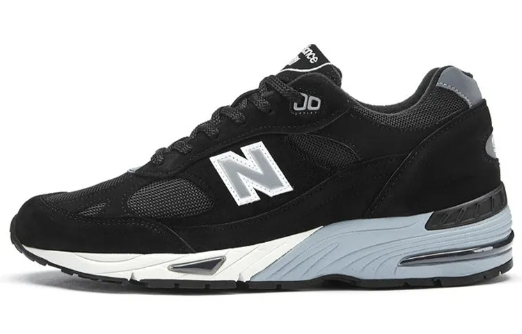 New Balance 991 MiUK Black Silver - POIZON