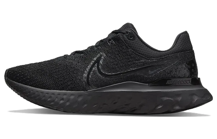 Nike React Infinity Run Flyknit 3 Triple Black US M 12 - POIZON