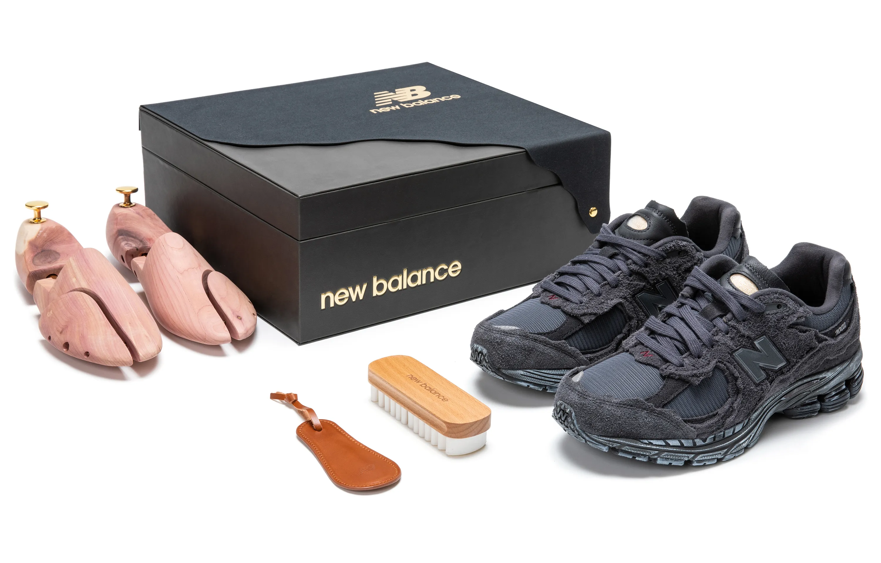 New Balance NB 2002R Running Shoes Unisex Low-top Phantom Black - POIZON