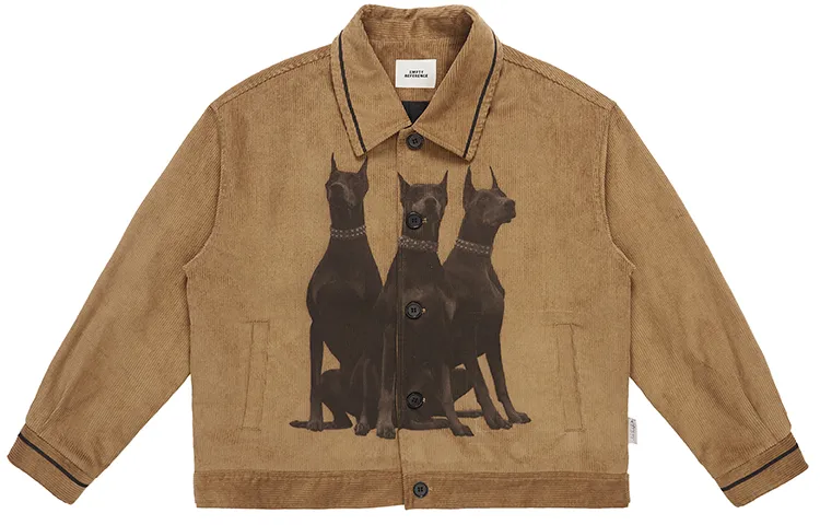 EMPTY REFERENCE Doberman Series Jacket Unisex Brown - POIZON