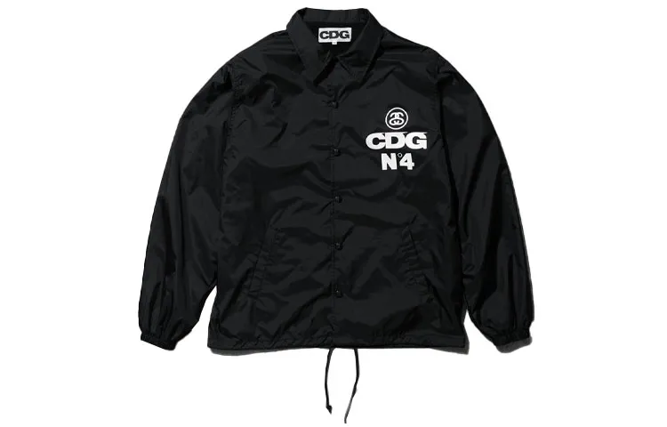 CDG x Stussy Collaboration FW21 LogoPrinting Jacket Unisex Black - POIZON