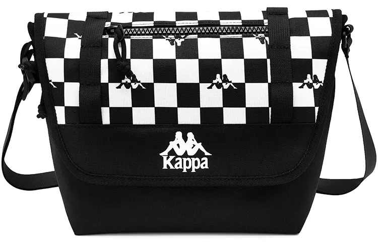Kappa Crossbody Bags Black White Checkerboard - POIZON