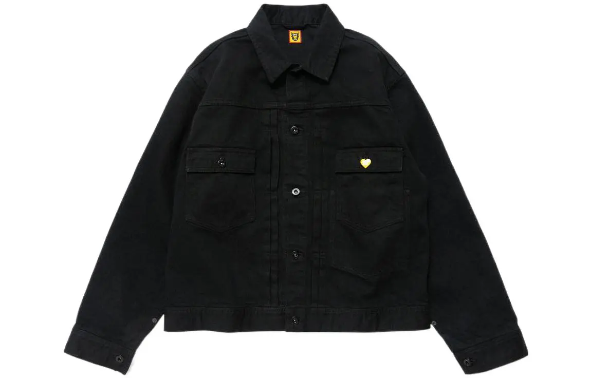 HUMAN MADE X Asap Rocky Human Testing Denim Jacket Black - POIZON