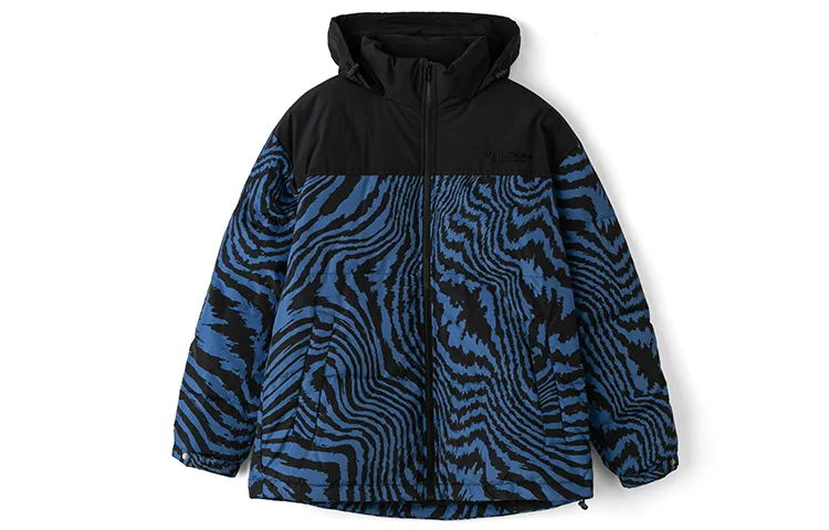 VOLCOM Down Jacket Unisex Blue With Black Lettering - POIZON