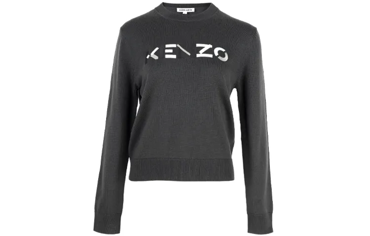 KENZO SS21 Logo Sweater Grey Wmns - POIZON
