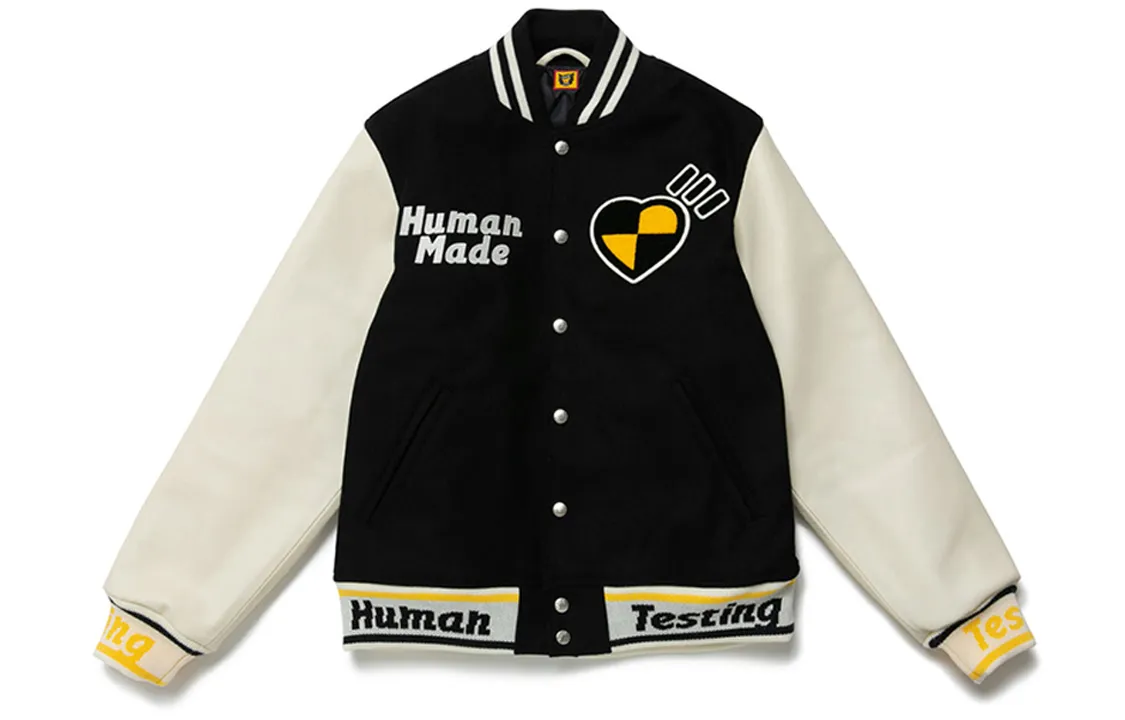 HUMAN MADE X Asap Rocky Human Testing Varsity Jacket - POIZON
