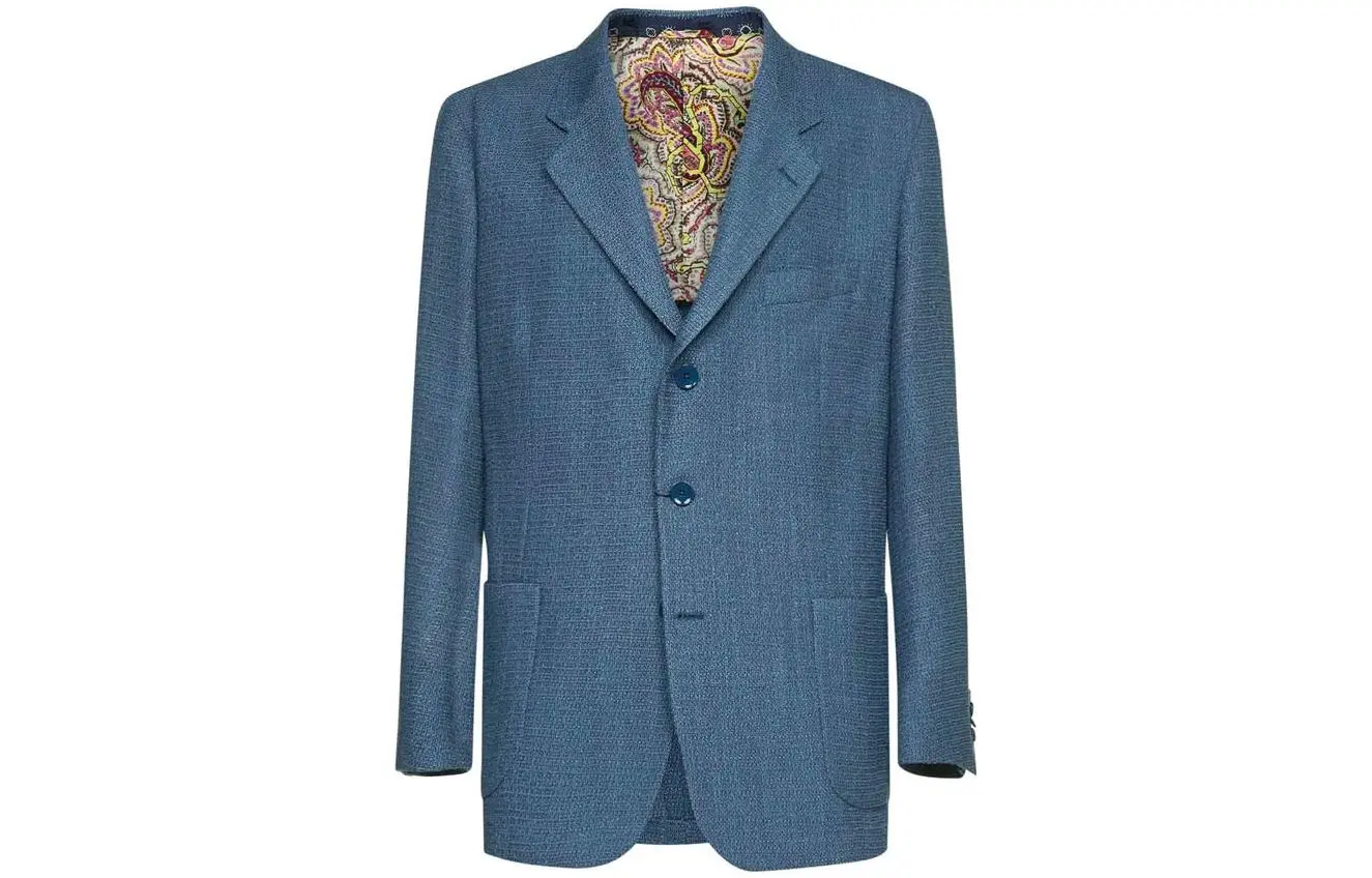 ETRO Business Suits Men Blue - POIZON