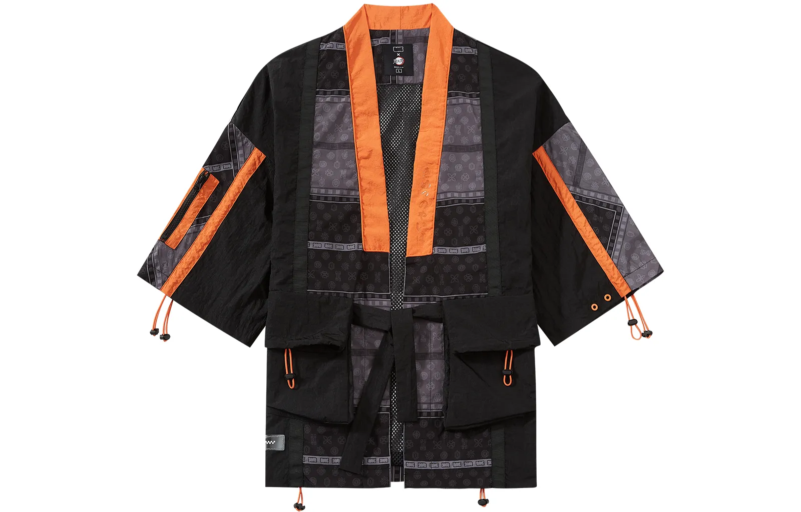LNG X Demon Slayer Trench Coat Unisex Black - POIZON