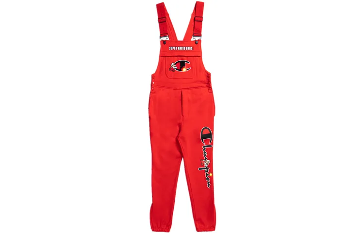 Mario Spagolla Champion X Super Mario Bros Jumpsuits Men Red - POIZON