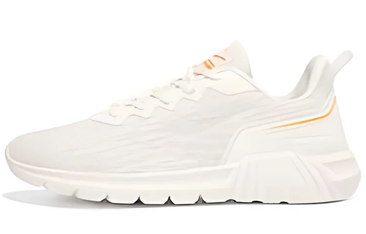 Erke Running Shoes Men Low-Top Ivory/Moonlight Orange - POIZON