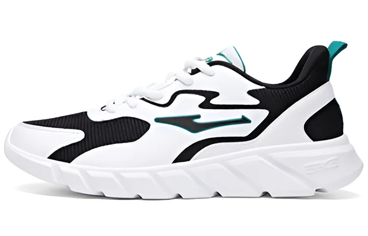 Erke Running Shoes Men Low-Top True White/Cadmium Green - POIZON
