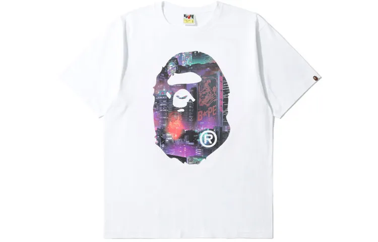 A BATHING APE Neon Tokyo Big Ape Head Tee - POIZON