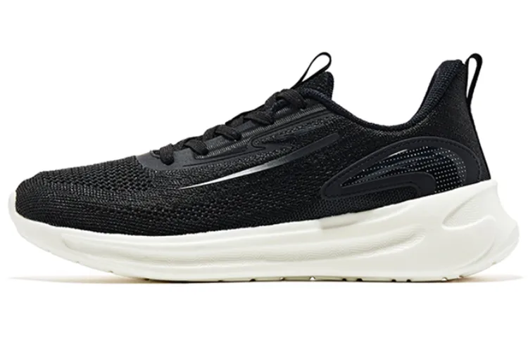 Erke Bullets Running Shoes Men Low-Top Jet Black/Bright Silver US M 9.5 ...