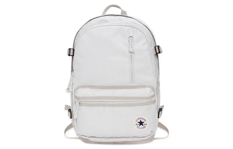 Converse Straight Edge Backpack White Gray - POIZON
