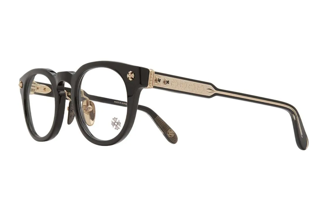Chrome Hearts Optical Frame Unisex Black/gold - POIZON