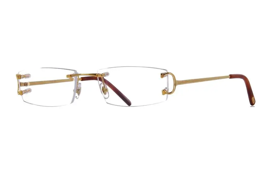 Cartier Eyeglass Frames Men Gold - POIZON