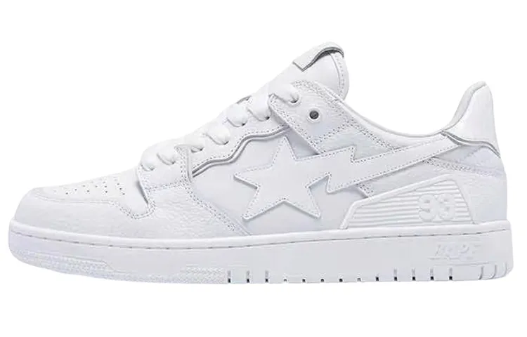 BAPE a BATHING APE Bape SK8 Sta Triple White Patent Leather Sta Logo US ...
