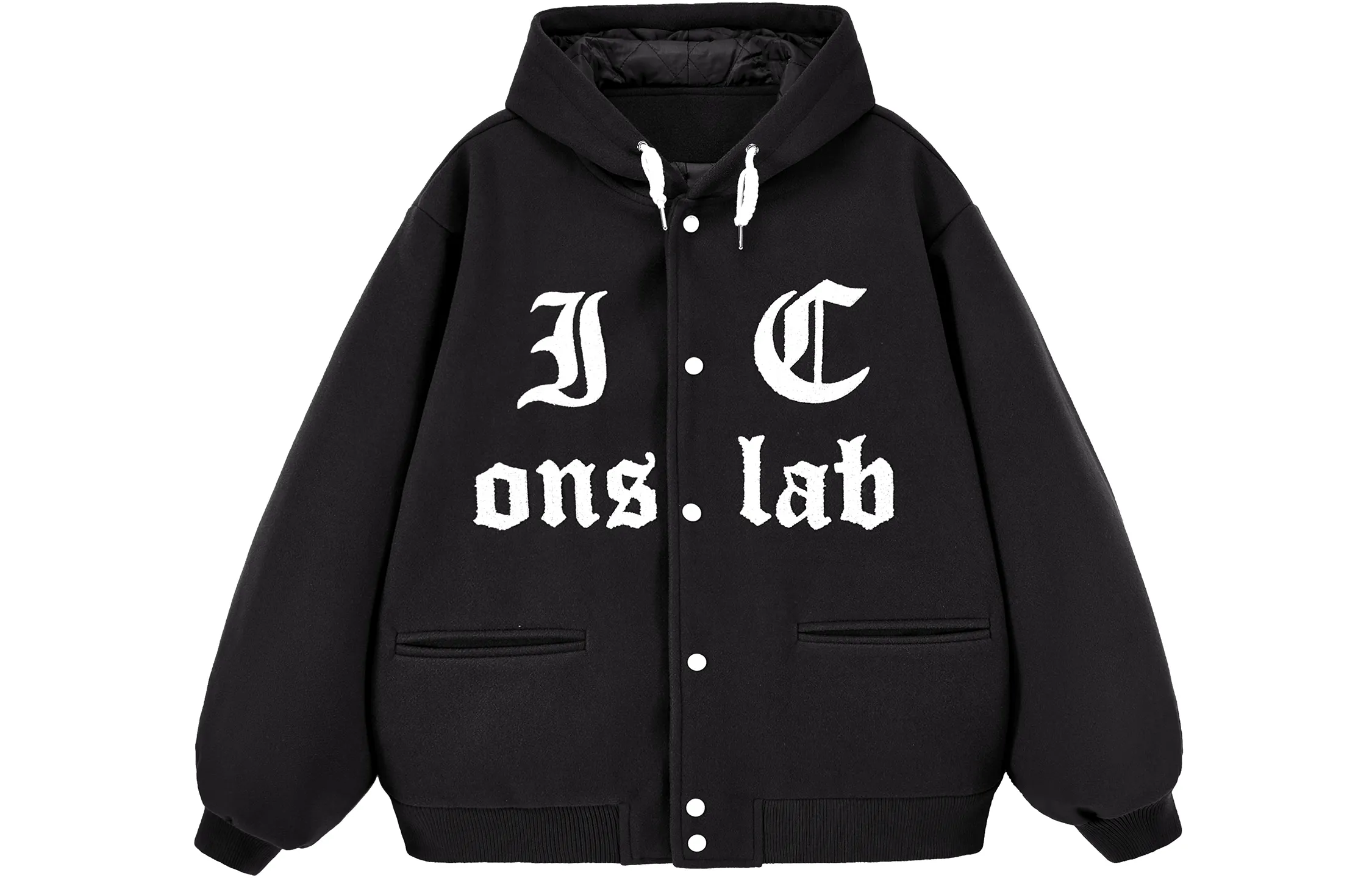 Iconslab X ICONS Lab Puffer Jackets Unisex Black M - POIZON