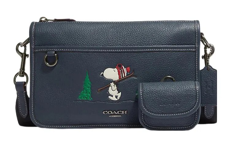 Snoopy X Peanuts X COACH Heritage Crossbody Bag - POIZON