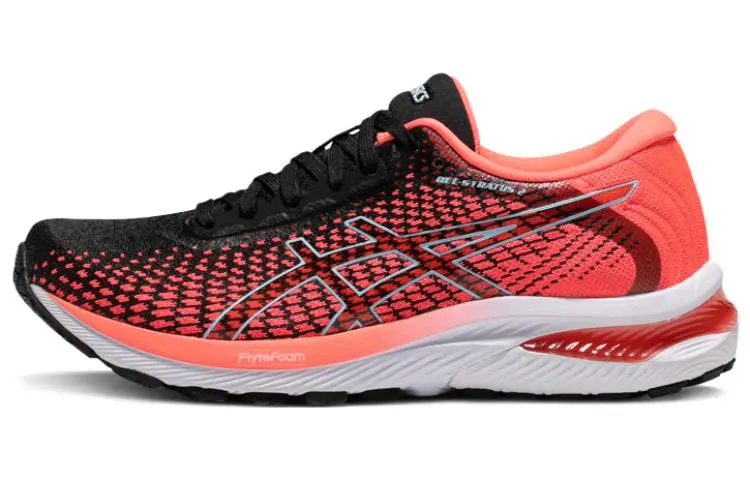 Asics Women's Gel Stratus 2 Knit 'Blazing Coral Black' - POIZON
