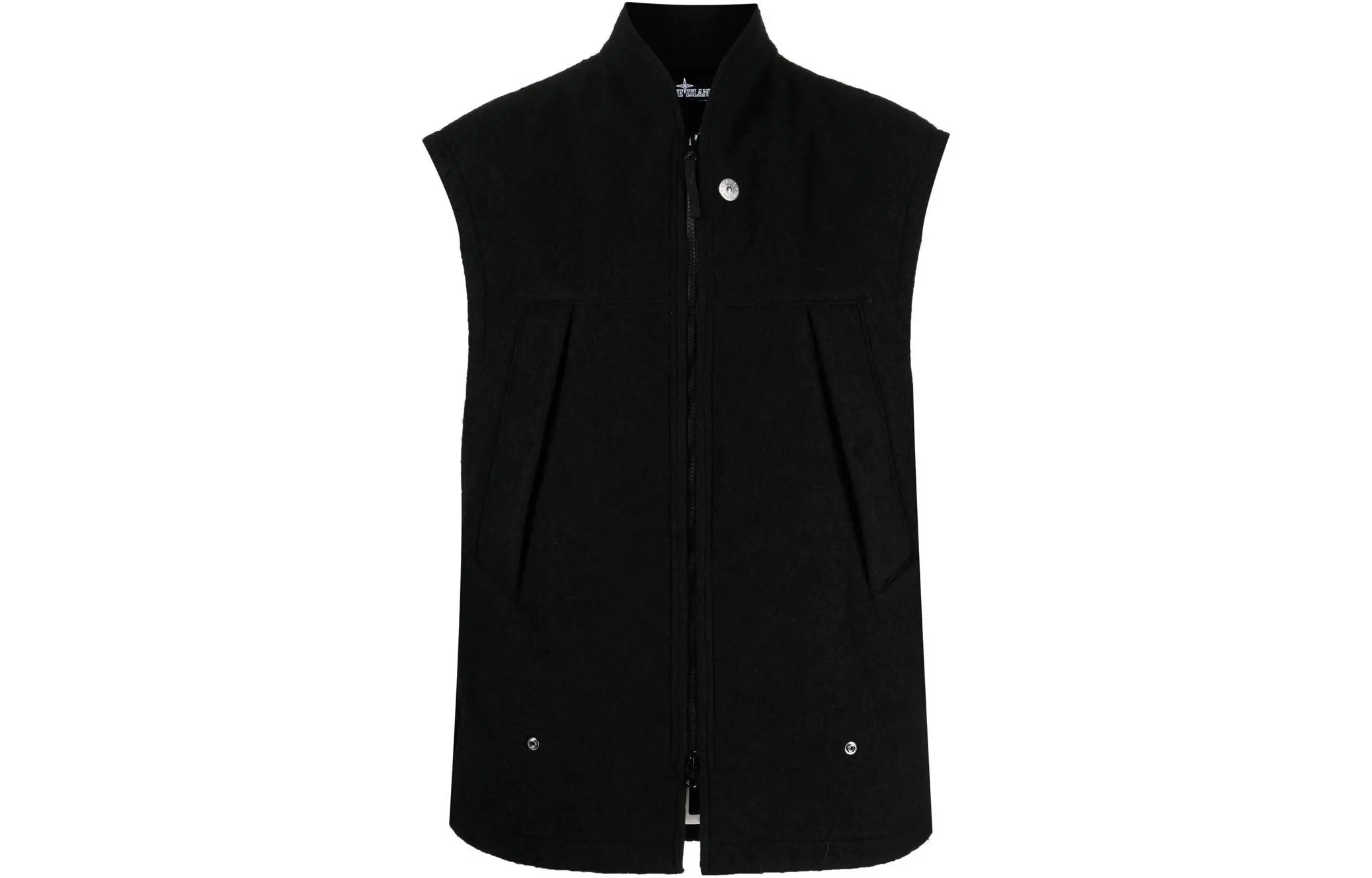 STONE ISLAND Vest Men Black - POIZON