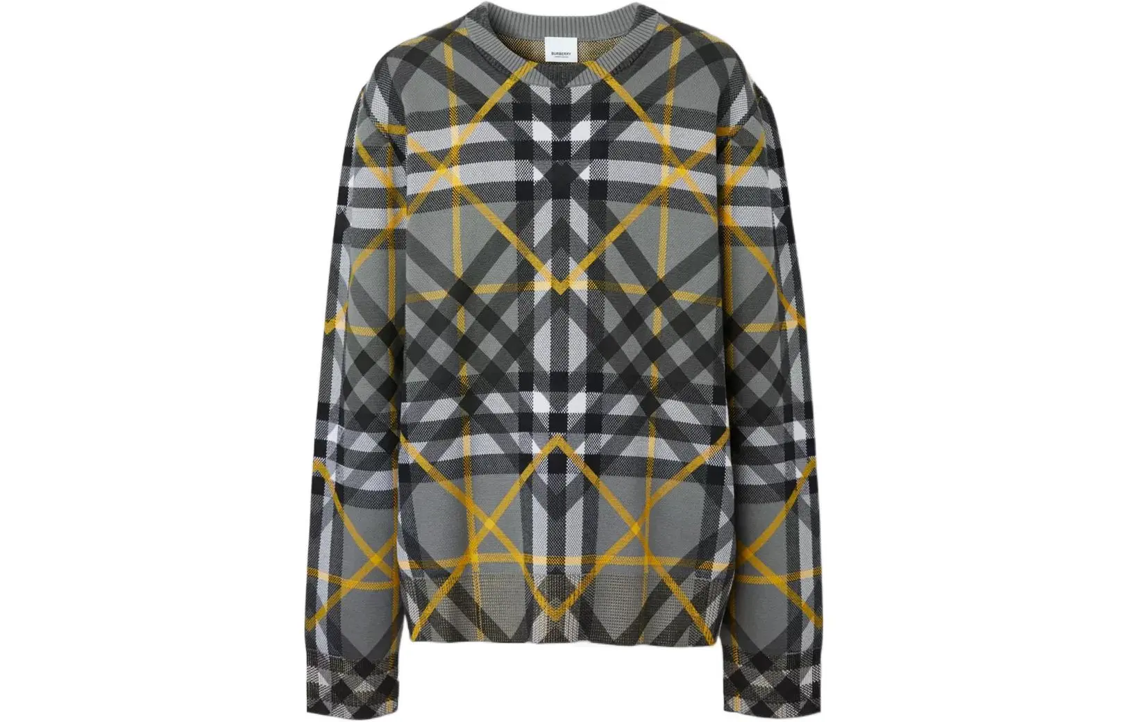 Burberry Men Layered Check Cotton Jacquard Jumper - POIZON Burberry Men Layered Check Cotton Jacquard Jumper - POIZON