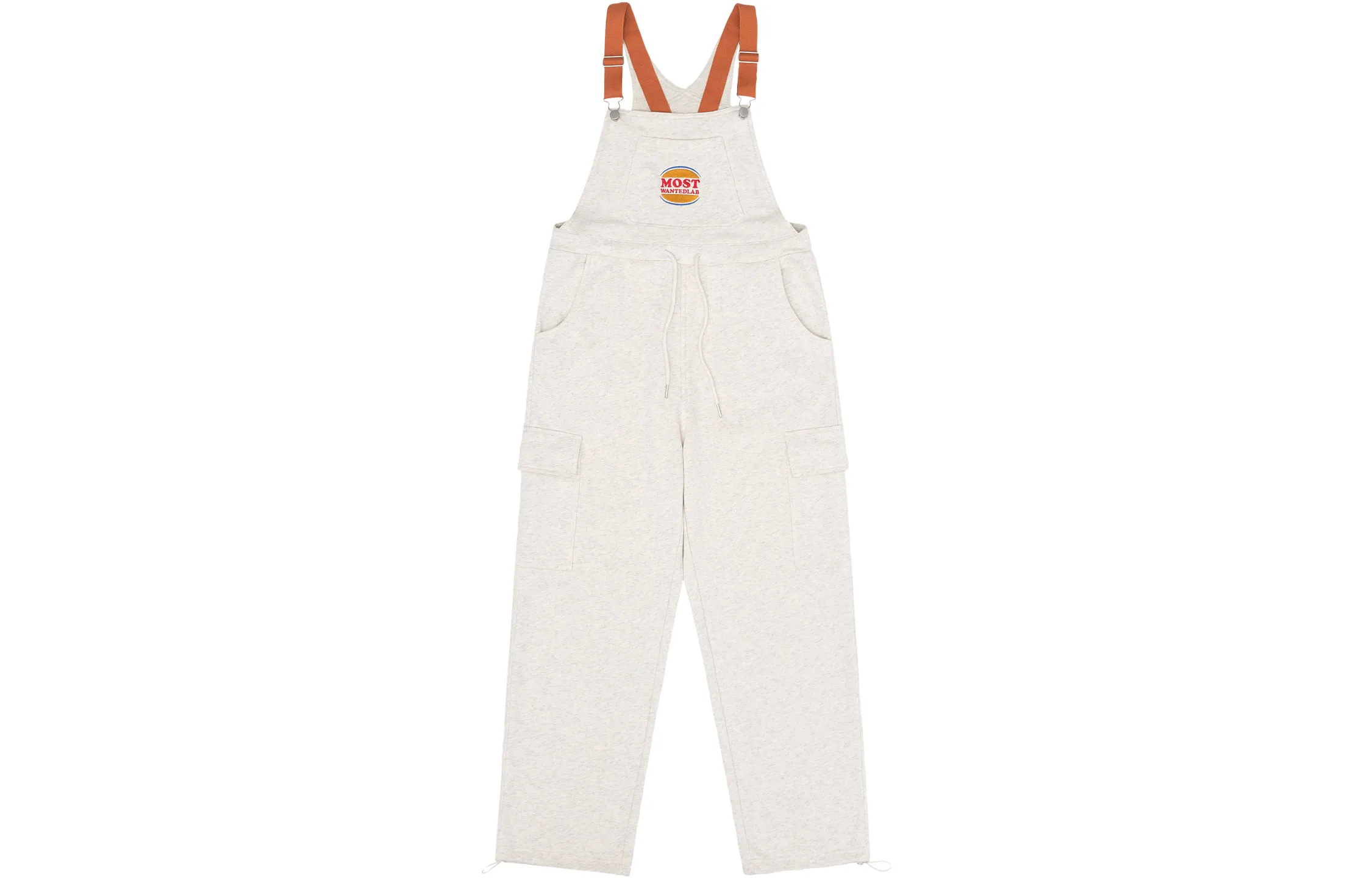 MostwantedLab Hamburger Overalls Unisex Light Heather Gray - POIZON