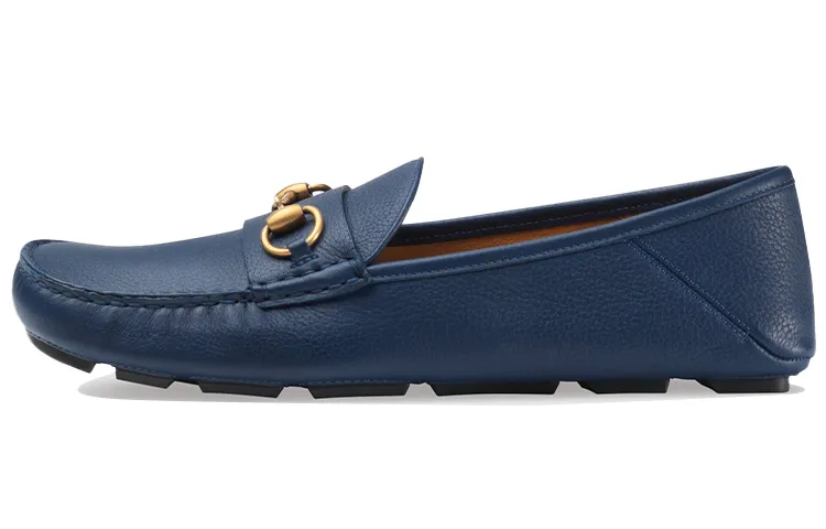 GUCCI Drivers Blue Loafers - POIZON