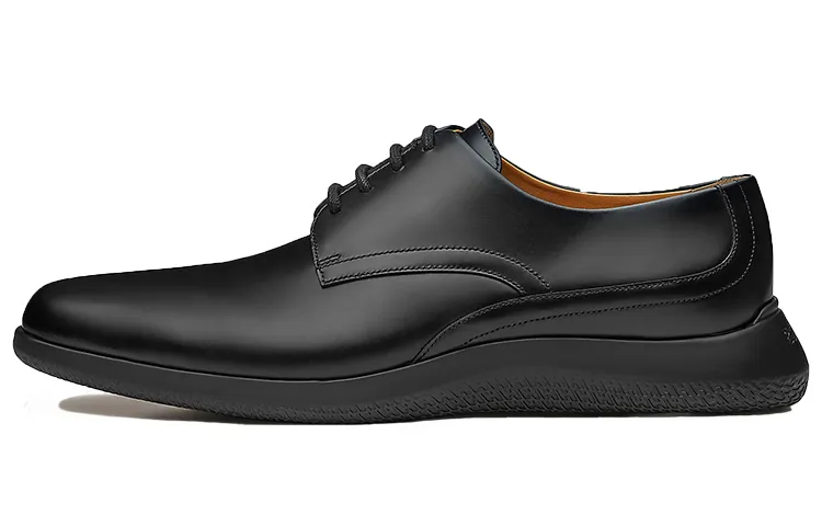 HERMES Dan Derby Shoes Black Men's Casual - POIZON