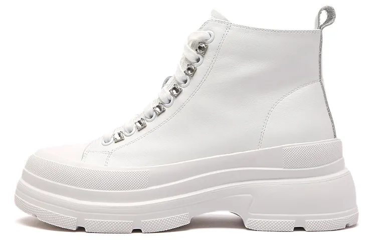 PACO GIL Ankle Boots Women's Mid-top White - POIZON