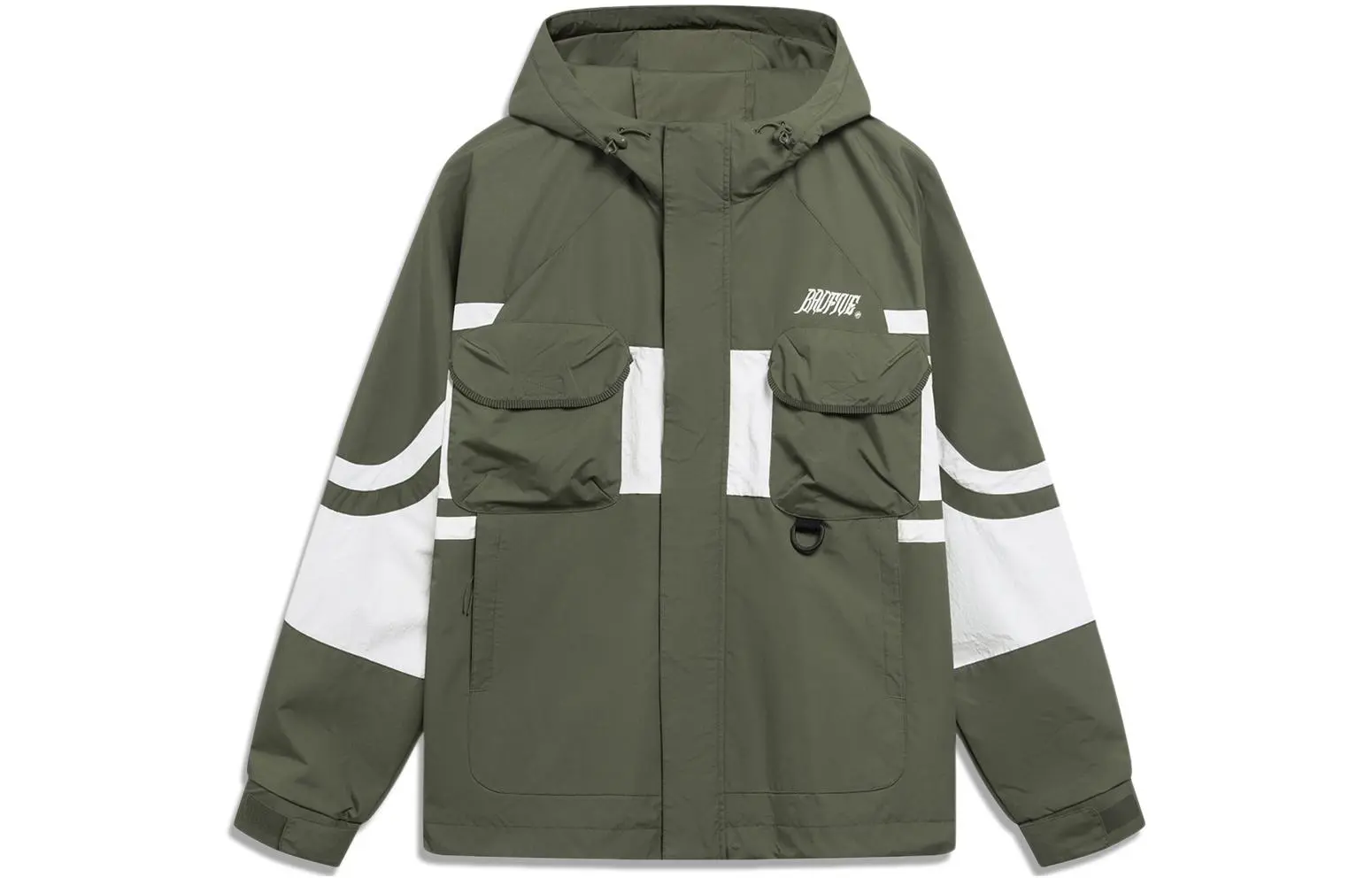 LINING Badfive Jackets Men Military Green Ecru S - POIZON