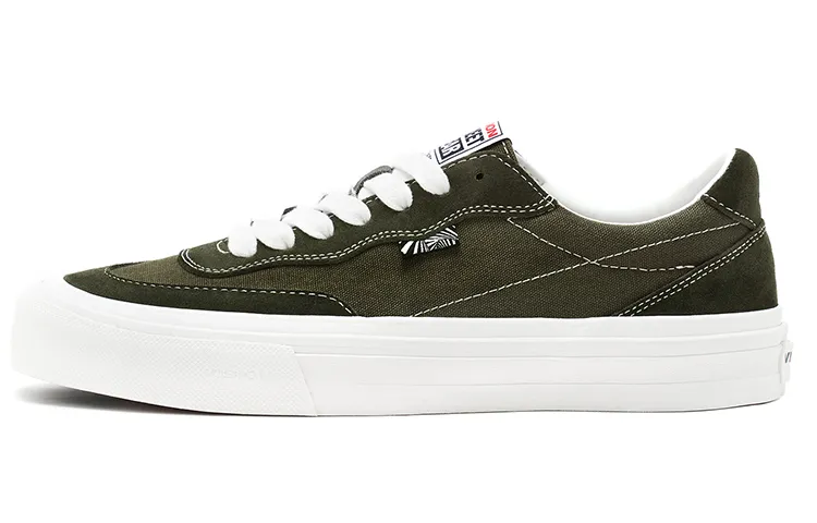 Vision Street Wear Flat Top Skateboard Shoes Unisex Low-Top Army Green ...