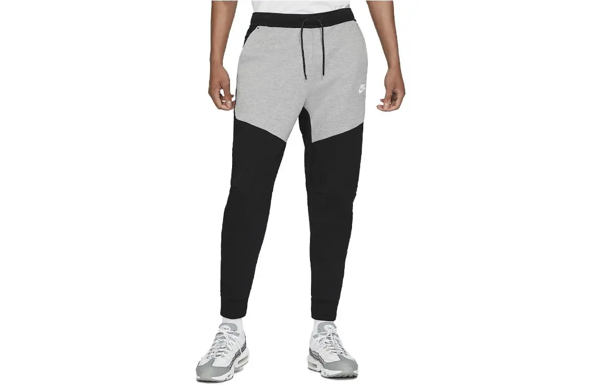 Nike Sportswear Tech Fleece Joggers Black/Dark Grey Heather/White - POIZON