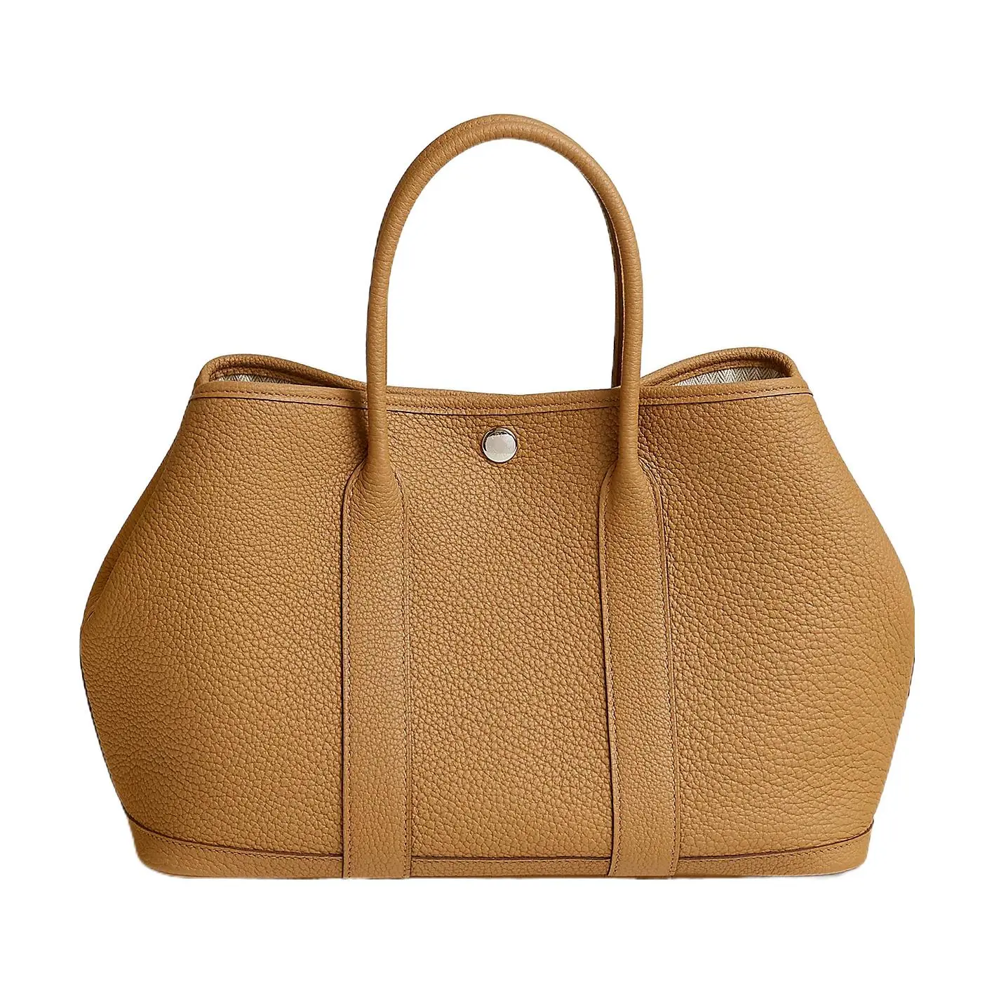 HERMES Garden Party Negonda Calfskin Handbag Unisex 4B Biscuit Cookie ...