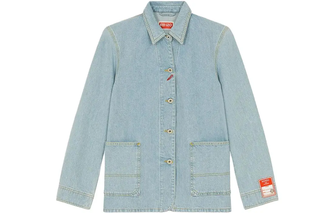 KENZO Denim Jackets Women's Blue - POIZON