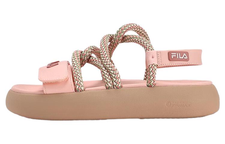 Pink fila sandals store