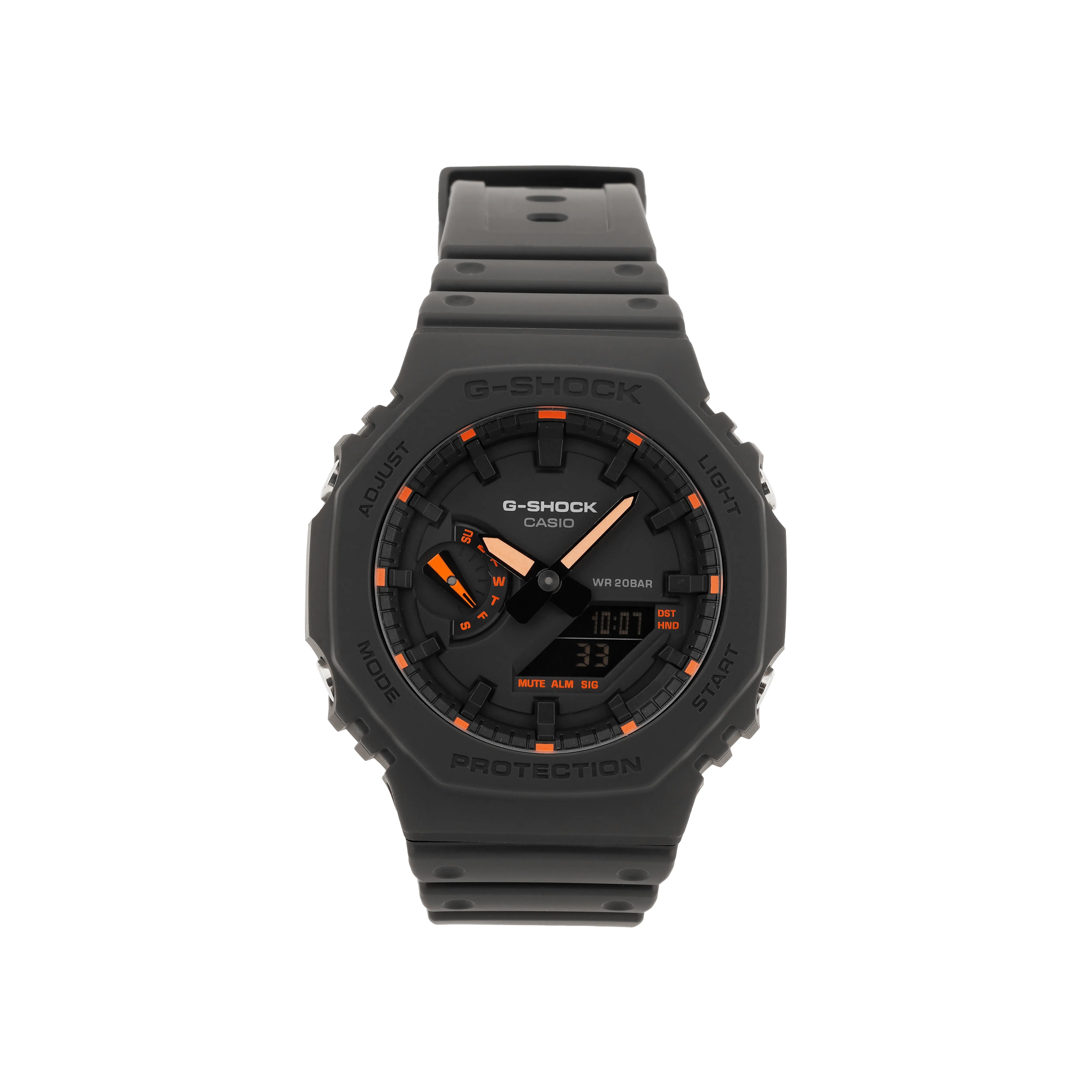 CASIO Men Liquid Crystal/Analog Dual Display Series Black Watch GA-2100 ...