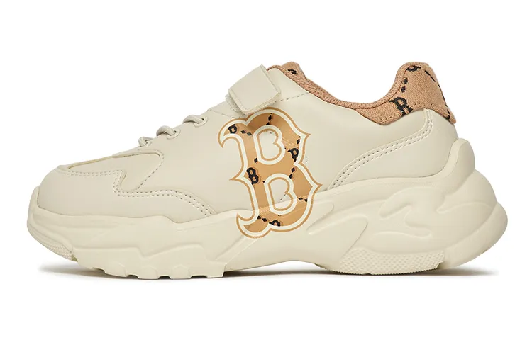 MLB Big Ball Chunky Kids Lifestyle Shoes Kids Low-top Dark Beige - POIZON