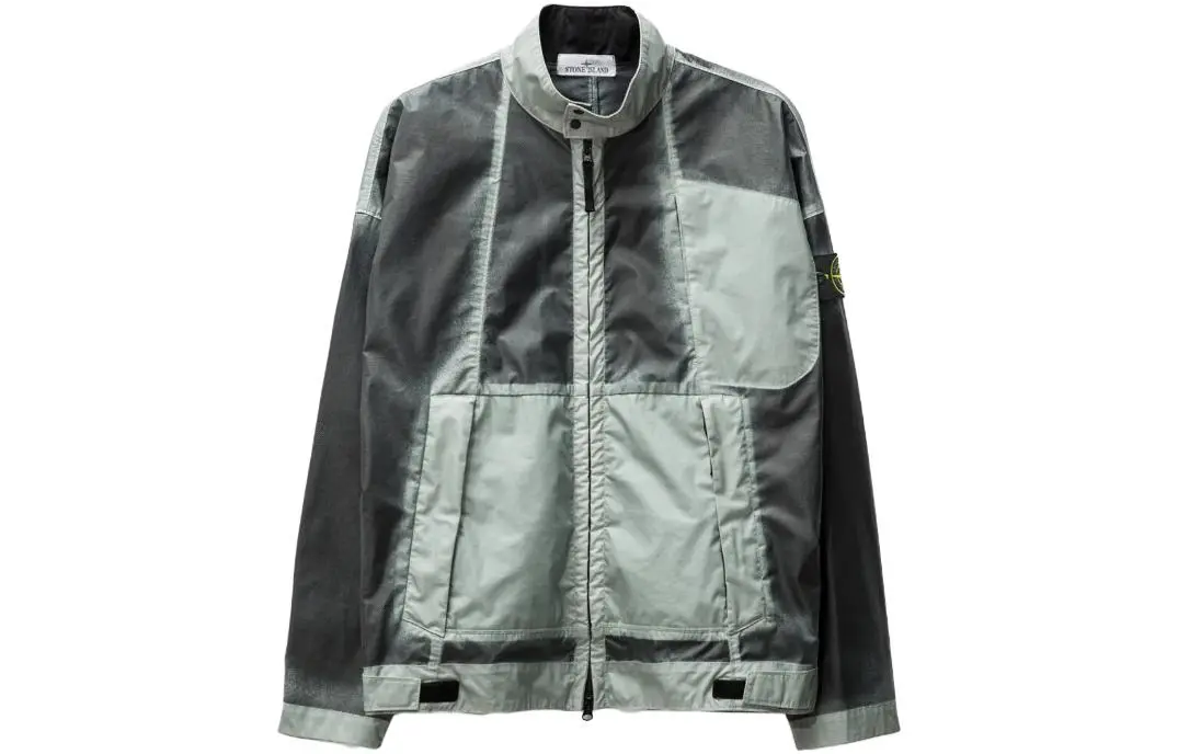 STONE ISLAND Hand Sprayed Jacket Men Black/Blue - POIZON