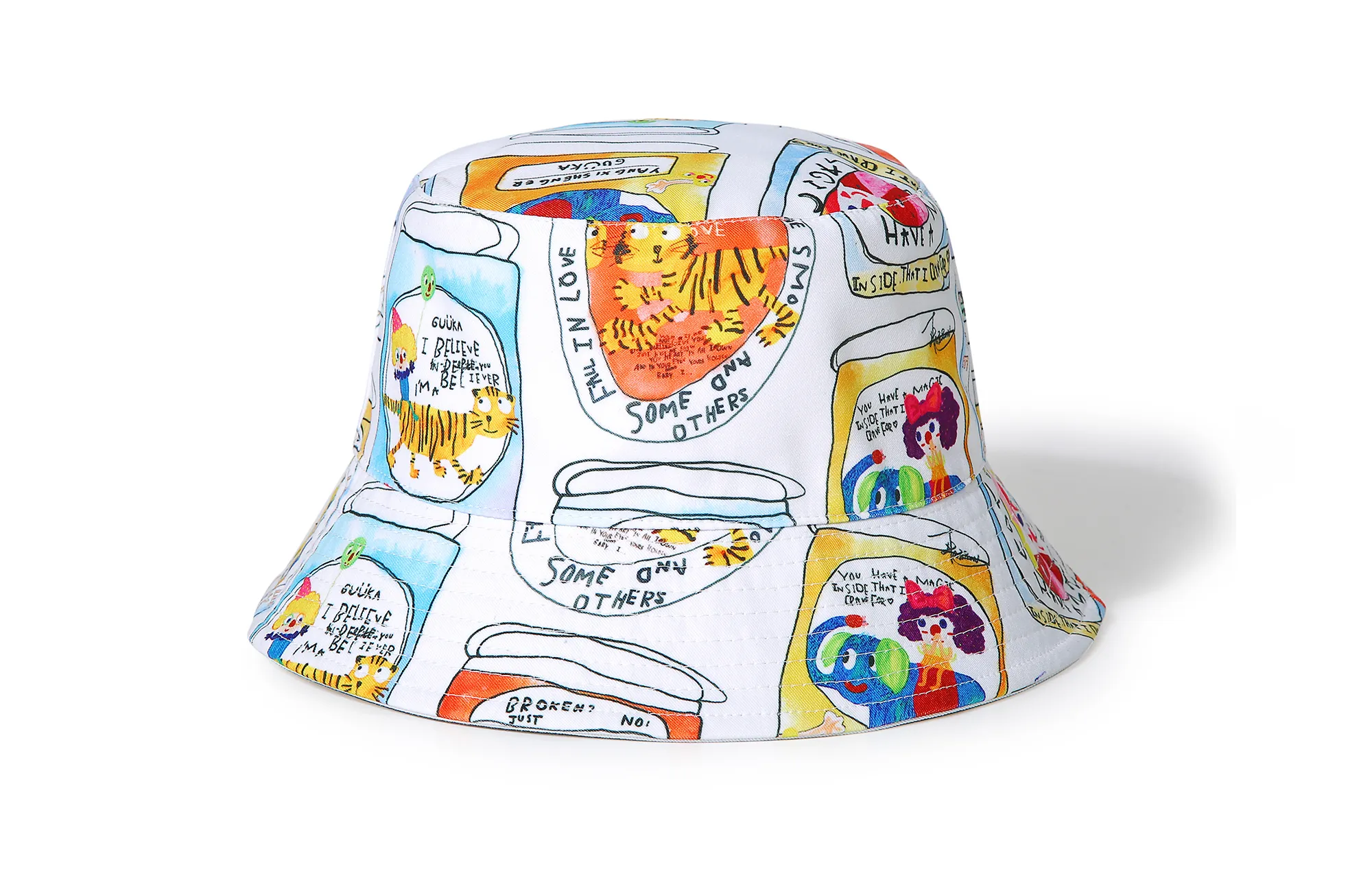 Guuka X Yang Xi Sheng Er Co-brand Bucket Hats Unisex White - POIZON