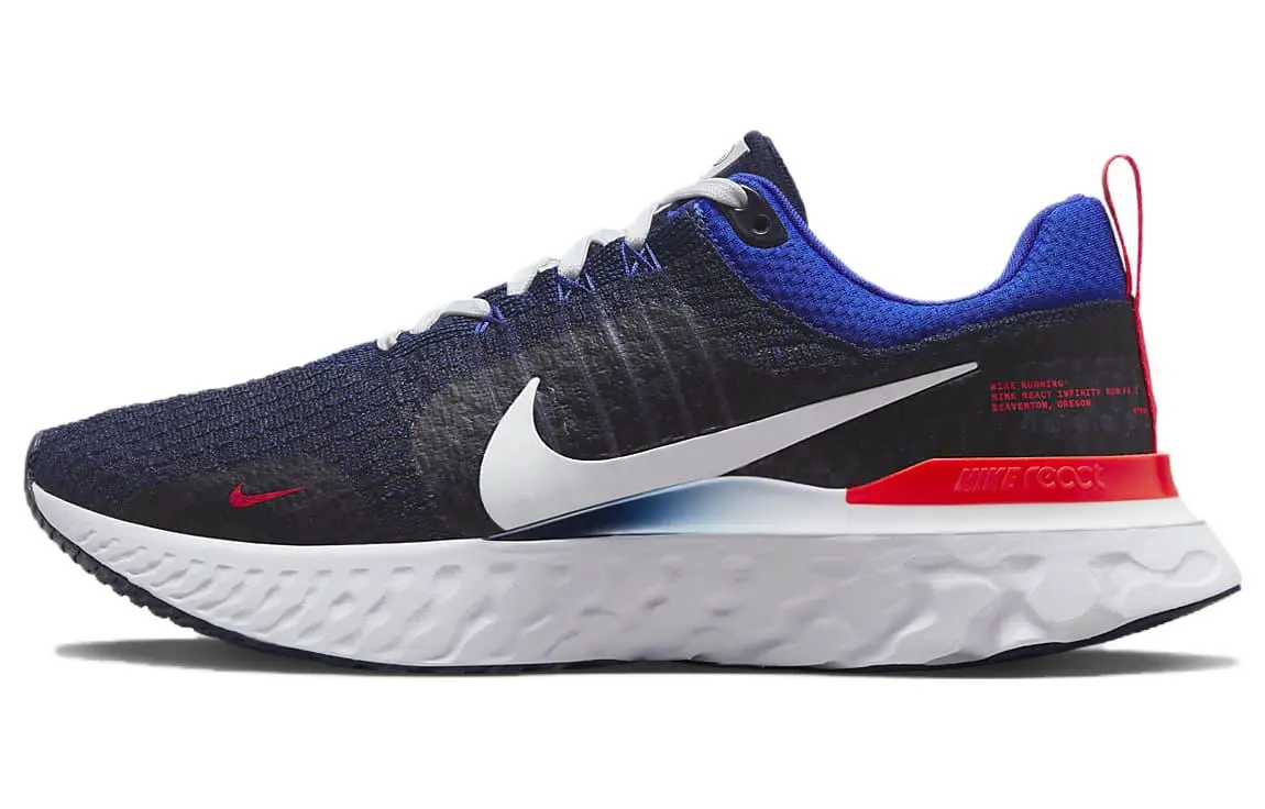Nike React Infinity Run Flyknit 3 'College Navy Bright Crimson' - POIZON
