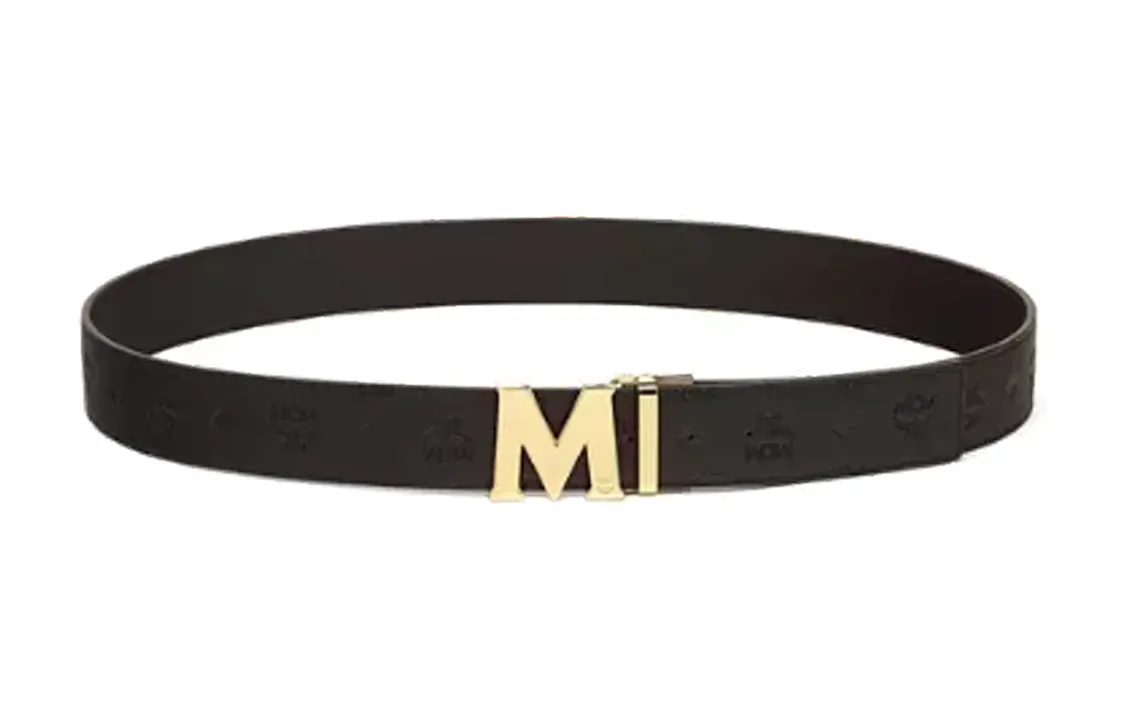 MCM Leather Belts Men Black - POIZON