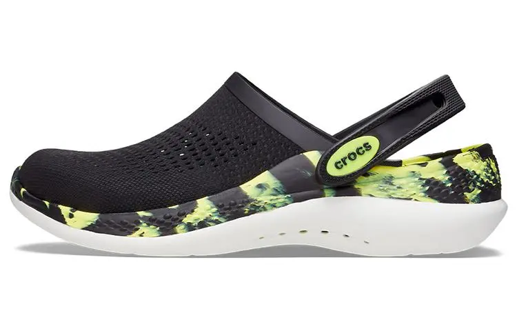 Crocs LiteRide 2.0 Clog 'Black Neon Yellow' - POIZON