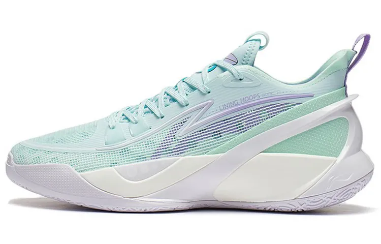 LINING SONIC 10 V2 Basketball Shoes Men Low-top Aqua Blue/aqua Green ...